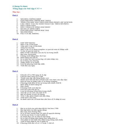 Tong Hop Bai Tap C | PDF