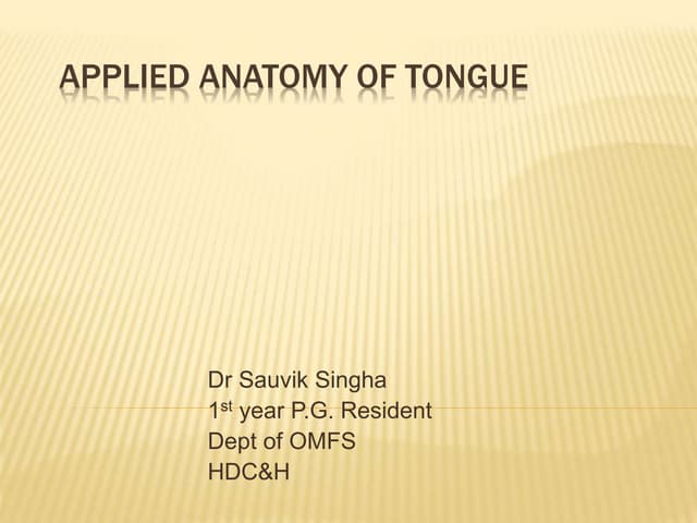 Anatomy of the tongue | PPT