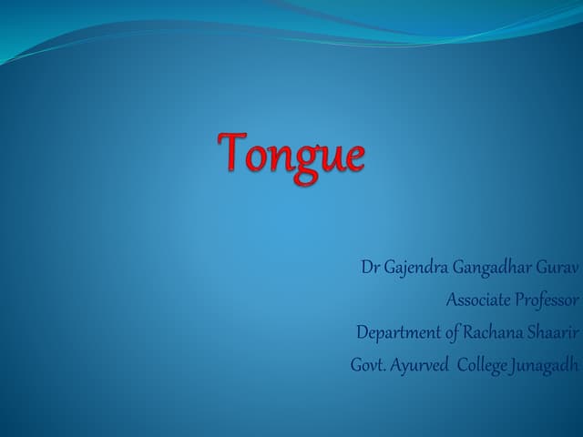 Anatomy of the tongue | PPT
