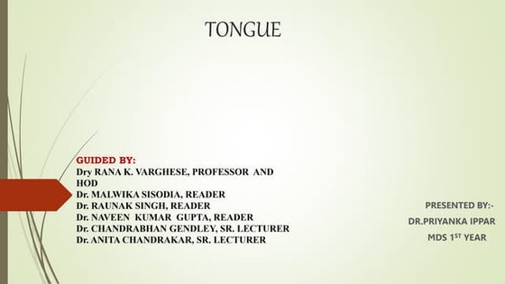 Development of tongue | PPTX