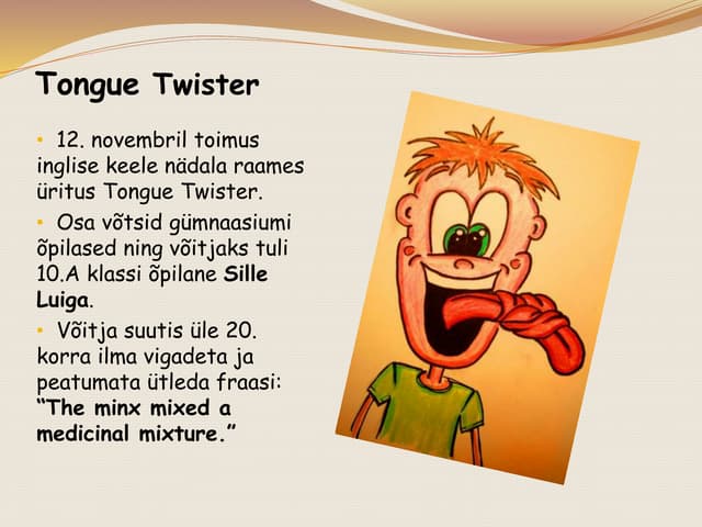 Tongue twister with r sound
