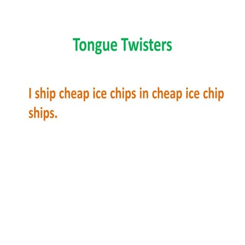 Tongue twisters unit 1 3 | PPT