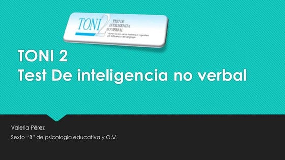 TONI-4 Test Review | PPTX | Standardized Testing | Educational Assessment