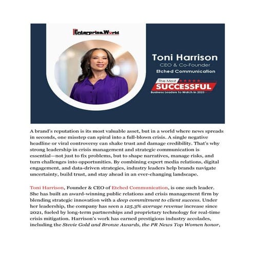 Toni Harrison_ The PR Visionary Turning Brand Crises into Million ...