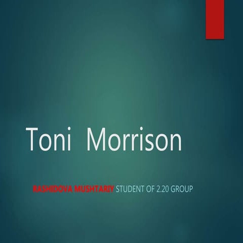 Toni morrison | PPTX