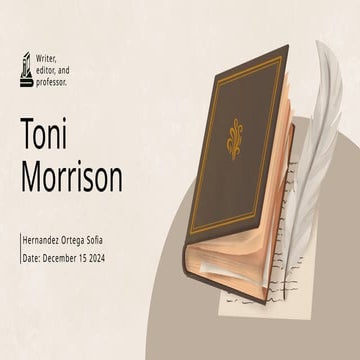 Toni Morrison , Ganadora del premio nobel de literatura.pptx