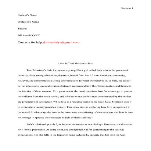 Toni Morrison Sula.docx