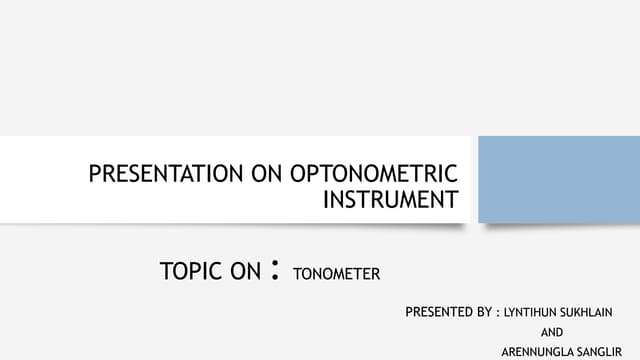 Non Contact Tonometer (NCT) by Atikur Rahman | PDF | Eye and Vision Conditions | Diseases and ...