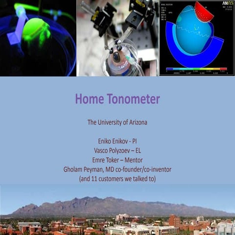 Tonometer final presentation | PPTX