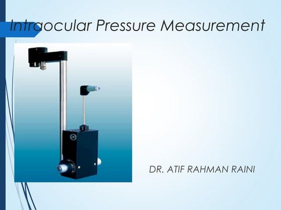 Goldman Applanation Tonometer | PPTX | Eye and Vision Conditions ...
