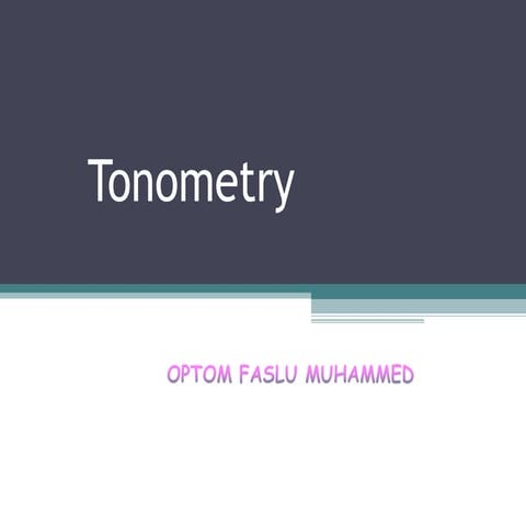 Goldman applanation tonometry | PPT