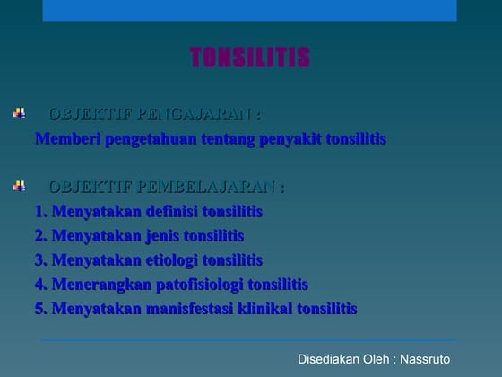 Tonsilitis (AHN) | PPTX | Ear, Nose and Throat Conditions | Diseases and Conditions