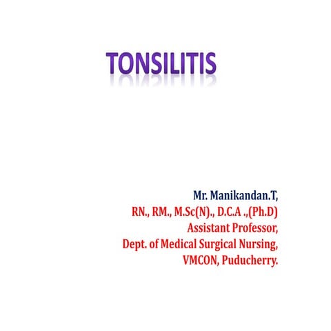 Tonsilitis | PPTX