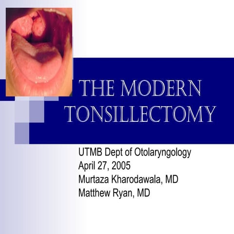 Tonsillectomy Slides 050427 | PPT