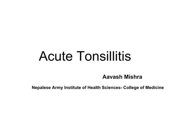 QUINSY (Peritonsillar Abscess) | PPT
