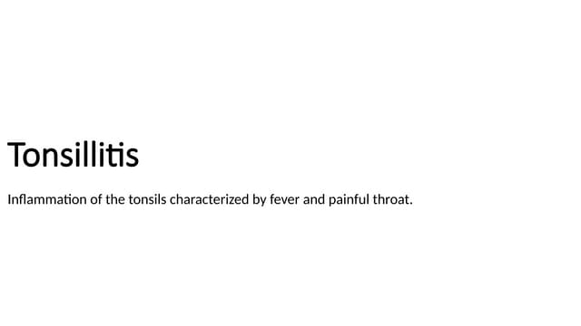 a case study on tonsillitis | PPTX