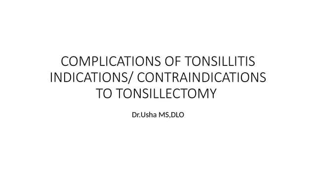 QUINSY (Peritonsillar Abscess) | PPT