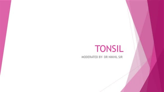 Histology of Tonsil | PPTX | Ear, Nose and Throat Conditions | Diseases ...
