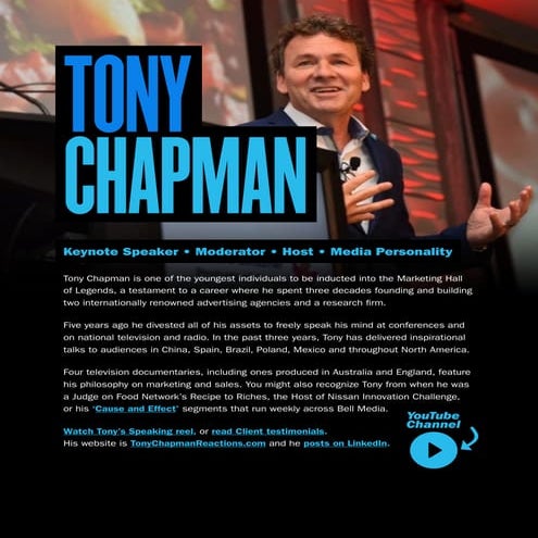 Tony Chapman - Keynote Speaker, Moderator, Conference Host | PDF