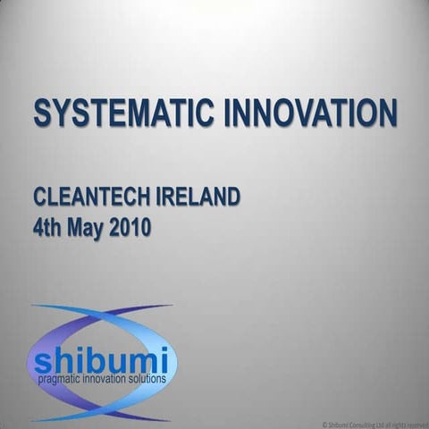 Systematic Innovation | PPTX | Computer Software and Applications ...