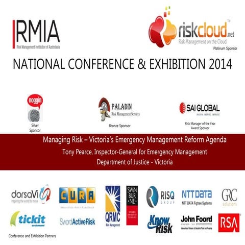 Managing Risk – Victoria’s Emergency Management Reform Agenda | PPTX