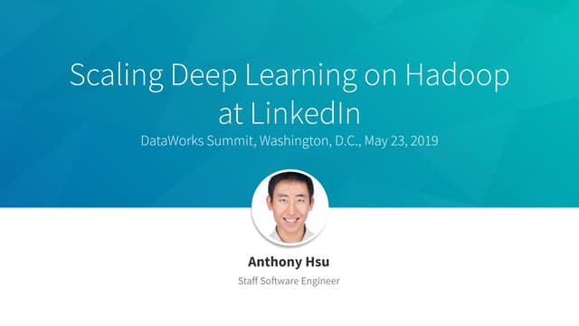 Scaling Deep Learning On Hadoop At Linkedin Ppt