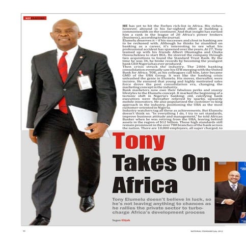 Tony Takes on Africa | PDF