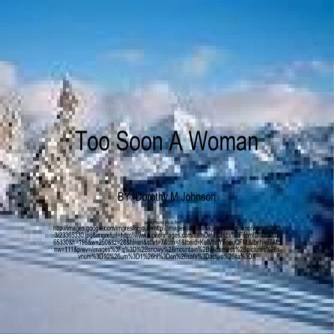 Too Soon A Woman | PDF