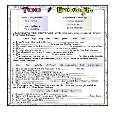 Too and enough 22 | PDF