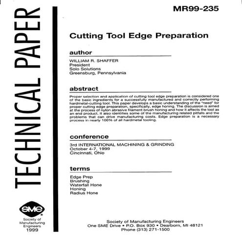 Tool edge-prep | PDF