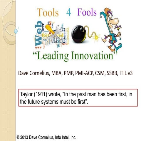 Tools 4 Fools: Leading Innovation | PPTX