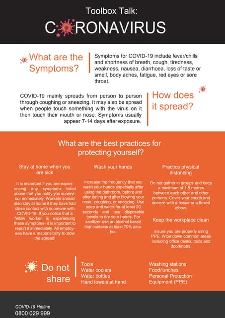 COVID - 19 Hygiene at work | PPT