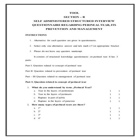 Tool for knowledge assessment of research | DOCX