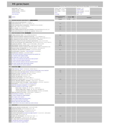 Tooling manufacturing check list | PDF | Woodworking | Arts and Crafts