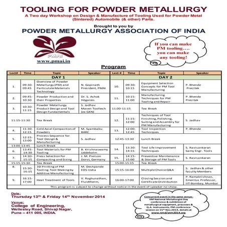 Tooling program | DOCX