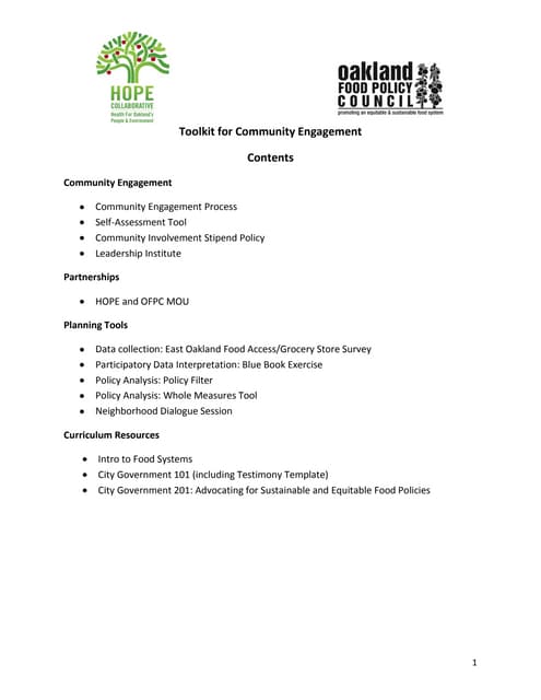 Community Involvement& Engagement | PPT