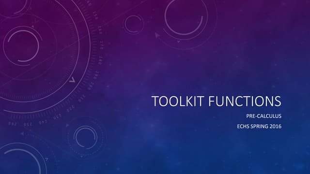 Toolkit Functions Preview Ppt
