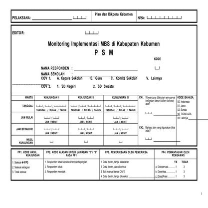 Tool monitoring mbs psm | DOC