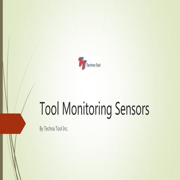 Tool Monitoring Sensors | PPTX