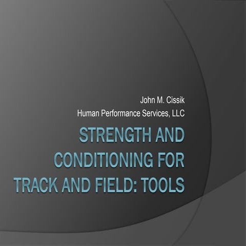 Strength Training Tools | PPTX