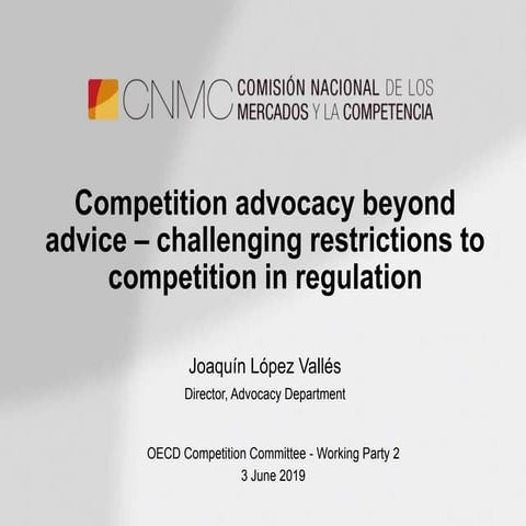 Tools for Addressing Competitive Neutrality – Spain – June 2019 OECD ...