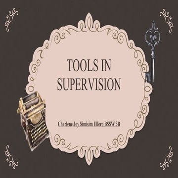 Tools in-supervision | PPTX