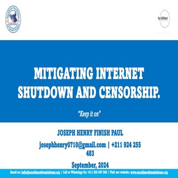 Tools and Strategies for Navigating Internet Shutdowns (Journalists and Human Rights Defenders ...
