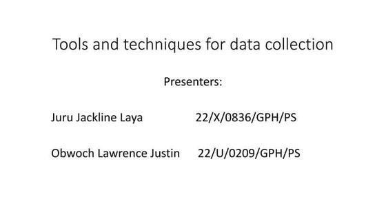Data Collection Instruments. | PPTX | Educational Assessment | Education