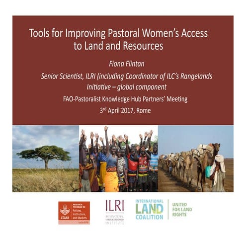 Tools for improving pastoral women’s access to land and resources | PPT