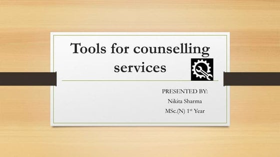 PRINCIPLES OF COUNSELLING | PPTX