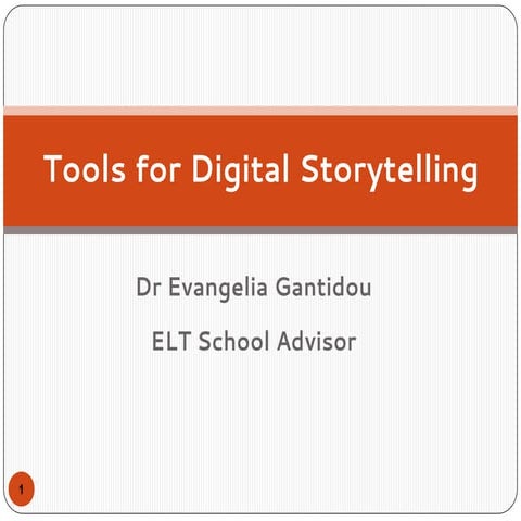 Tools for digital storytelling | PPTX