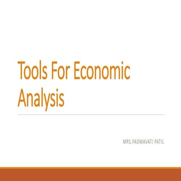 Tools for economic analysis | PPTX