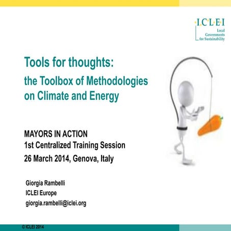 Tools for thoughts, the toolbox of methodologies on climate and energy ...