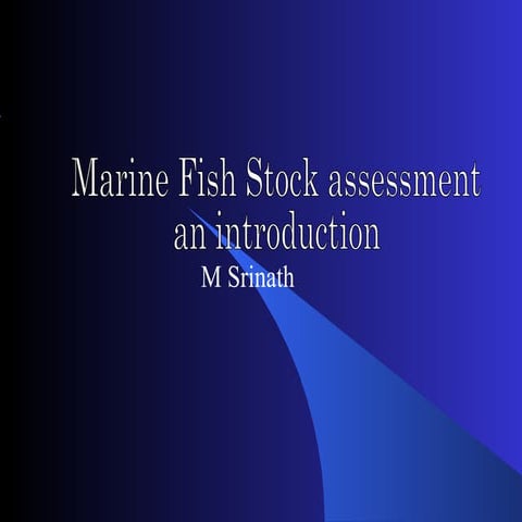 Marine fish stoc assessment tools | PPT | Fishing Sports | Sports